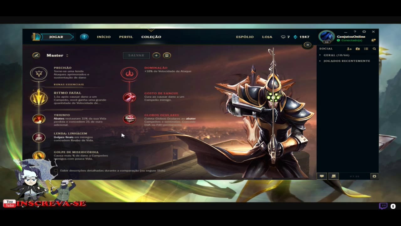 Novas runas Master yi S8 - league of legends - YouTube