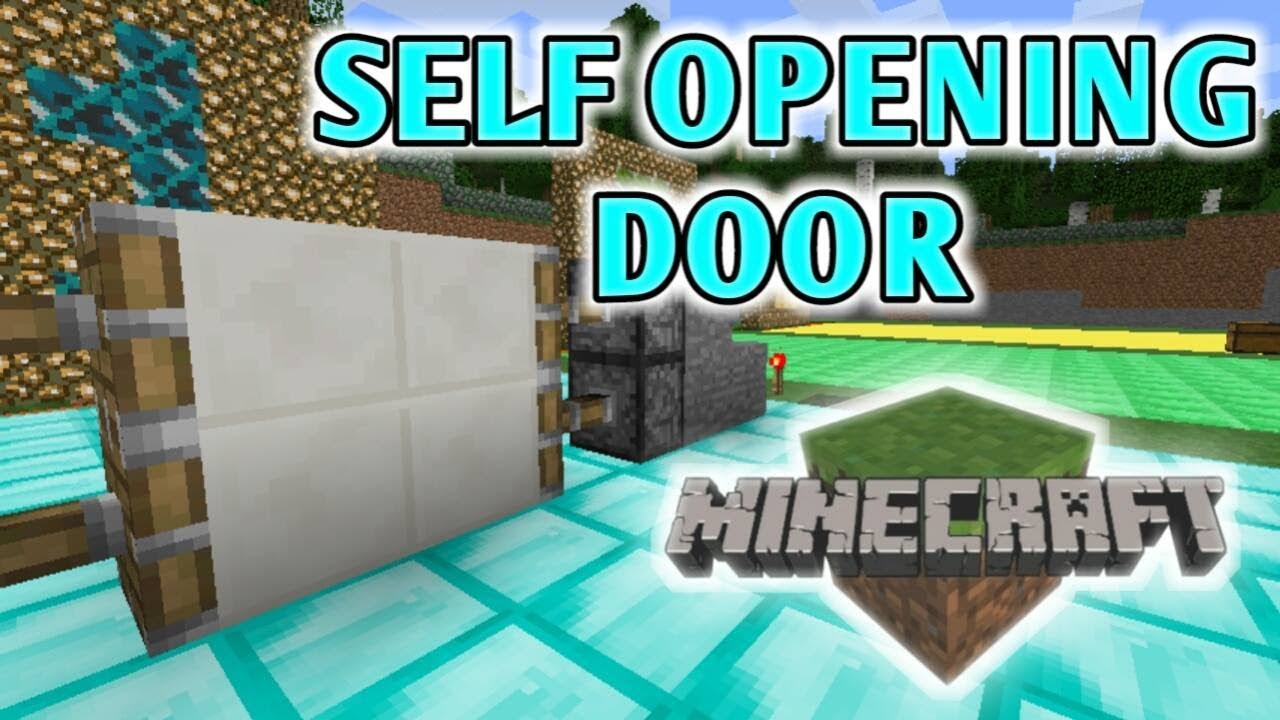 How to make a self opening door (Double sided) - MINECRAFT | #2017 ...
