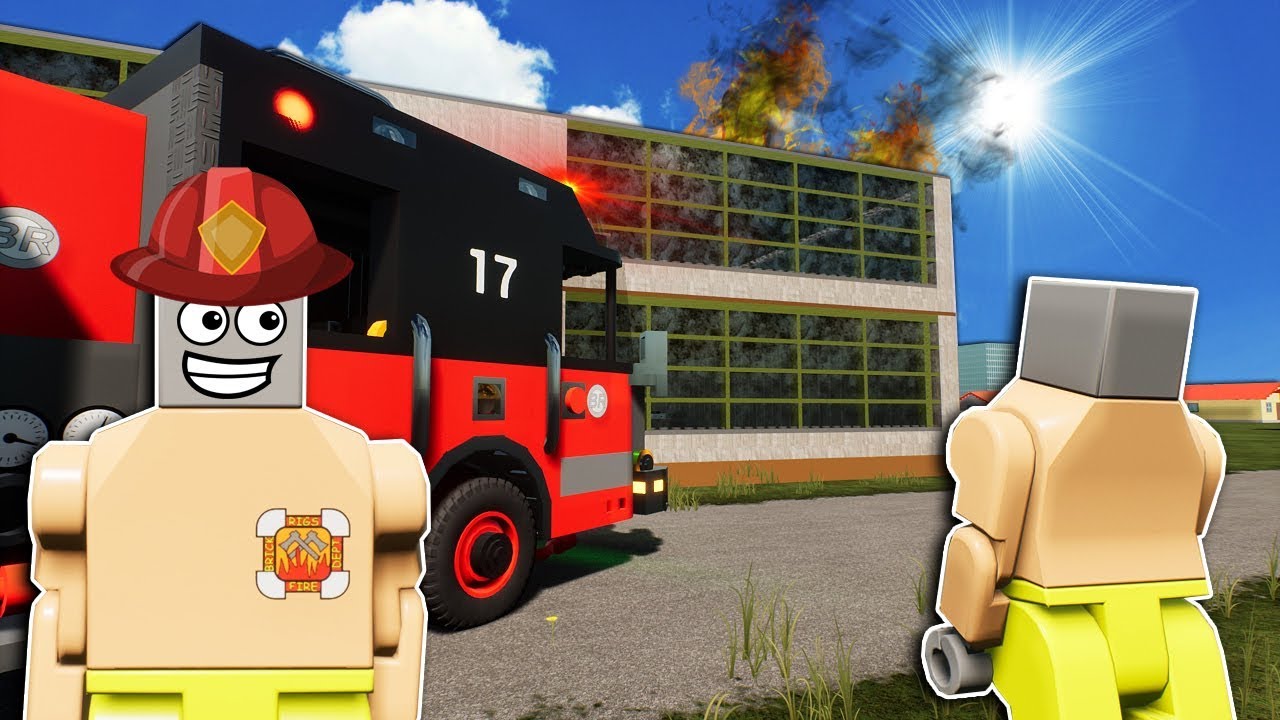 LEGO FIRE FIGHTERS SAVE NOTHING IN LEGO CITY! - Brick Rigs Roleplay ...
