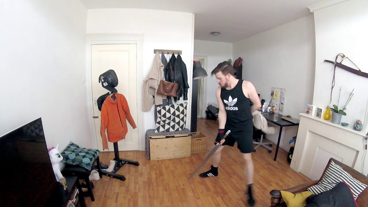 HEMA Single Sword/Long Knife Pell Training - YouTube