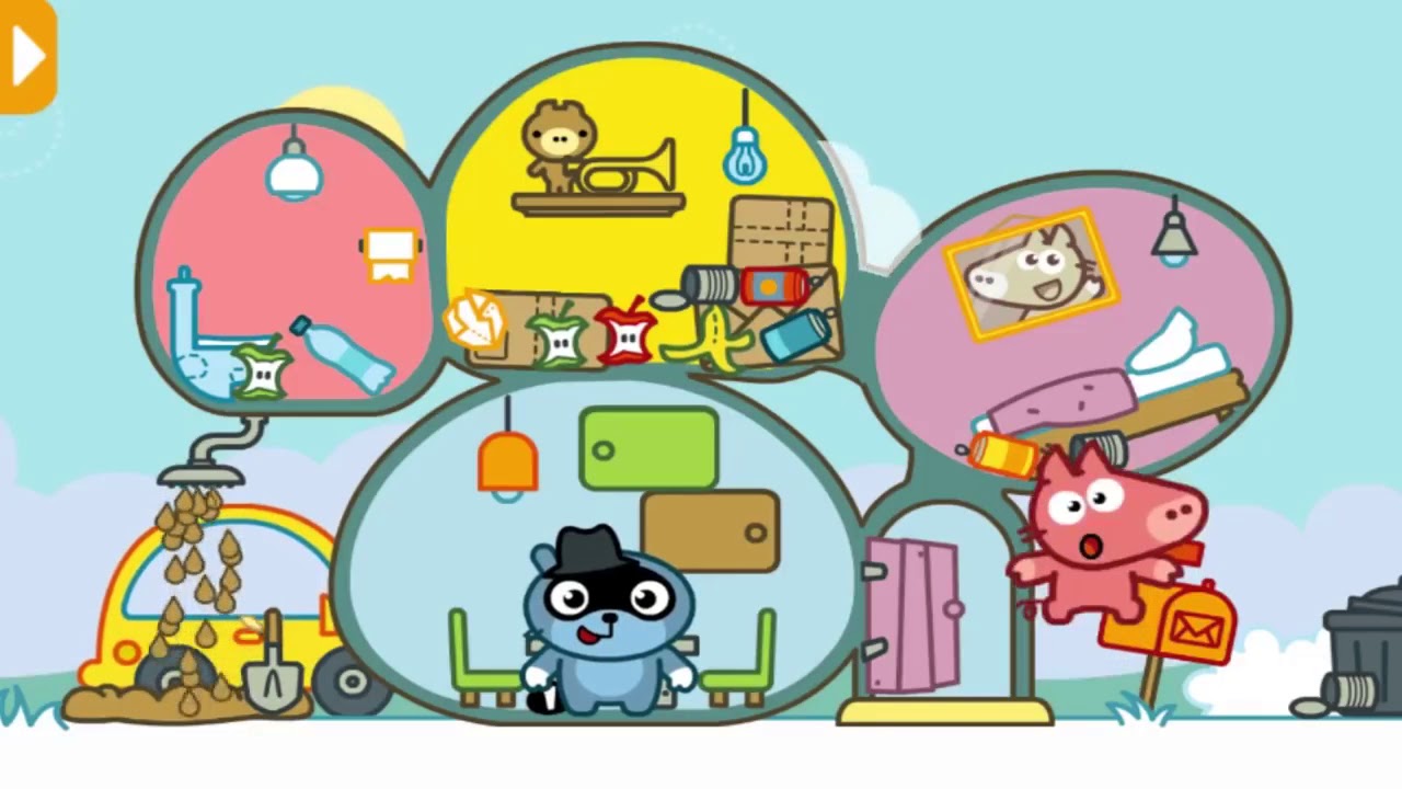 Pango and friends in the Toilet 5 Play Pango Land Cartoon Game for Kids ...