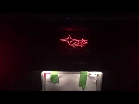 Rear led Subaru badges emblem - YouTube