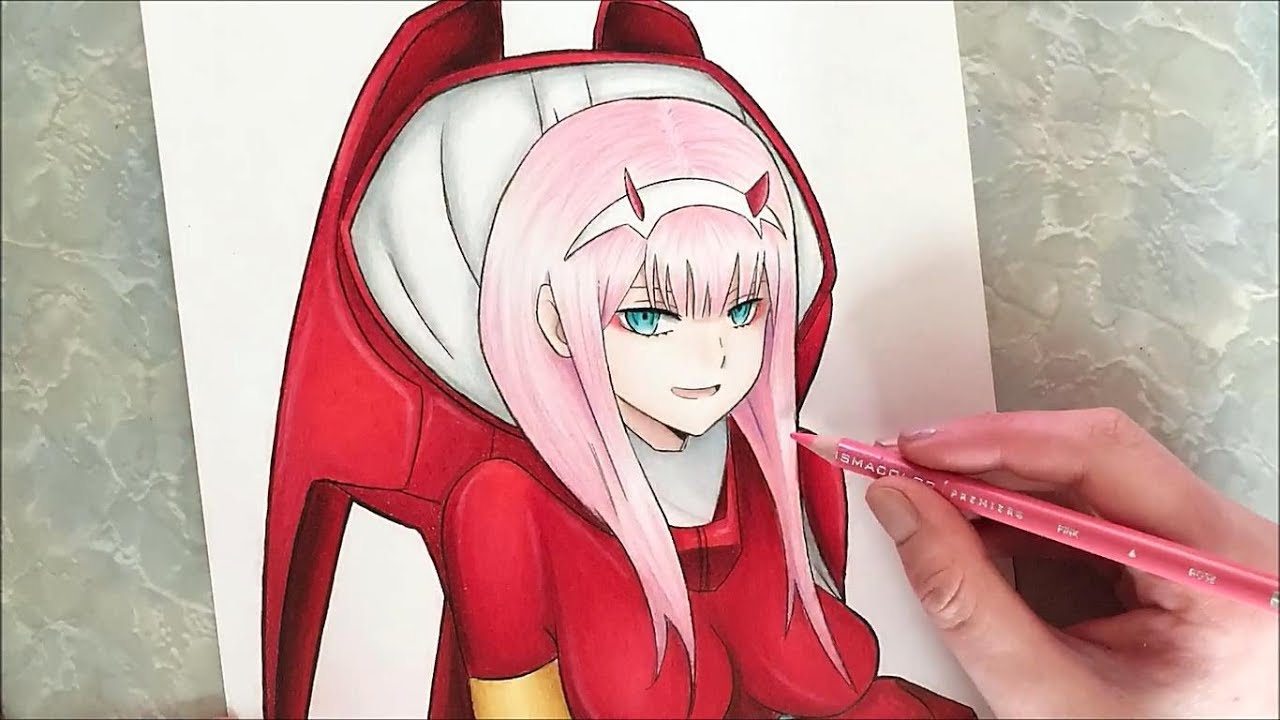 Zero Two Speed Drawing & Tips (Collab with JollyArts) - YouTube