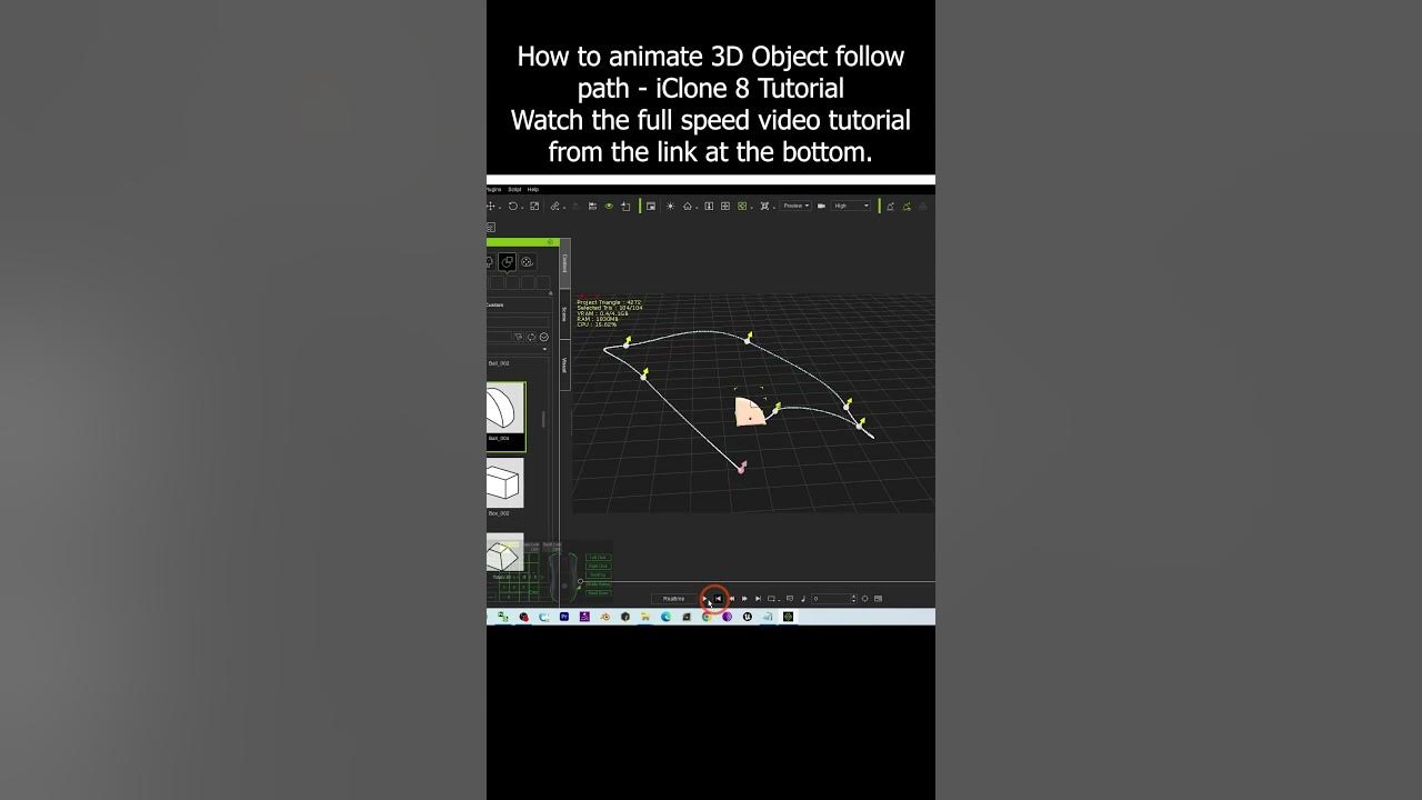 How to animate 3D Object follow path - iClone 8 Tutorial - YouTube