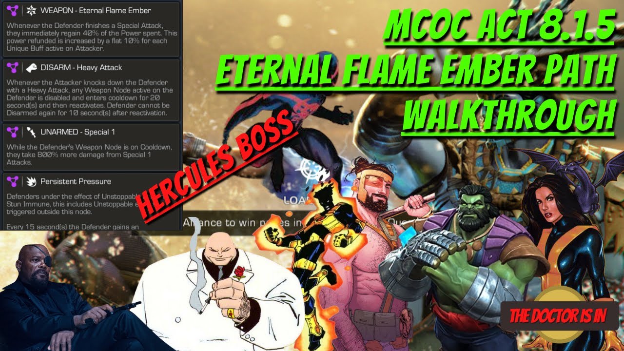 MCOC Act 815 Eternal Flame Ember Path Walkthrough - YouTube