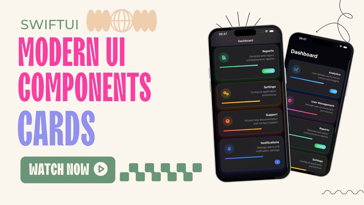 🚀 SwiftUI Professional Dashboard Cards - Modern UI Components - YouTube
