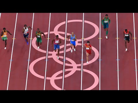 Athletics Men's 100m Semi Final Olympics 2020 Tokyo - YouTube