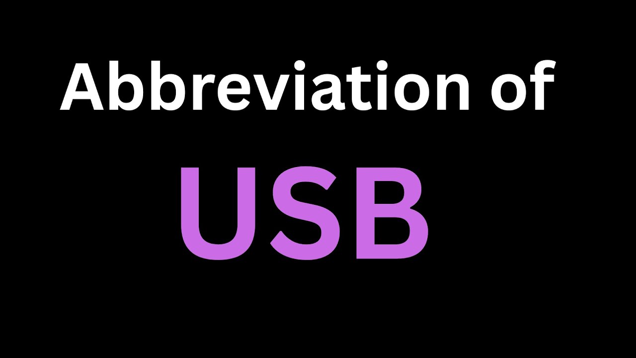 How to Pronounce "Abbreviation of USB'' in English ?|How to say ...