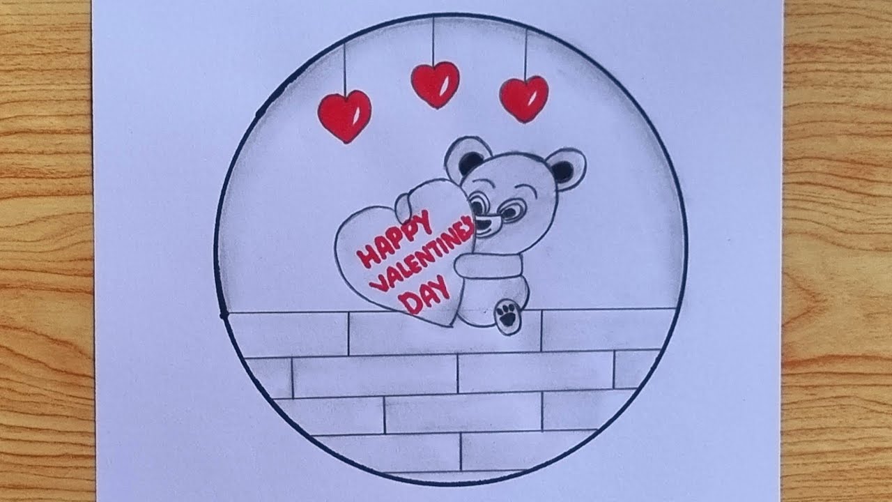 Happy valentine's day drawing/valentine's day pencil drawing/couple ...