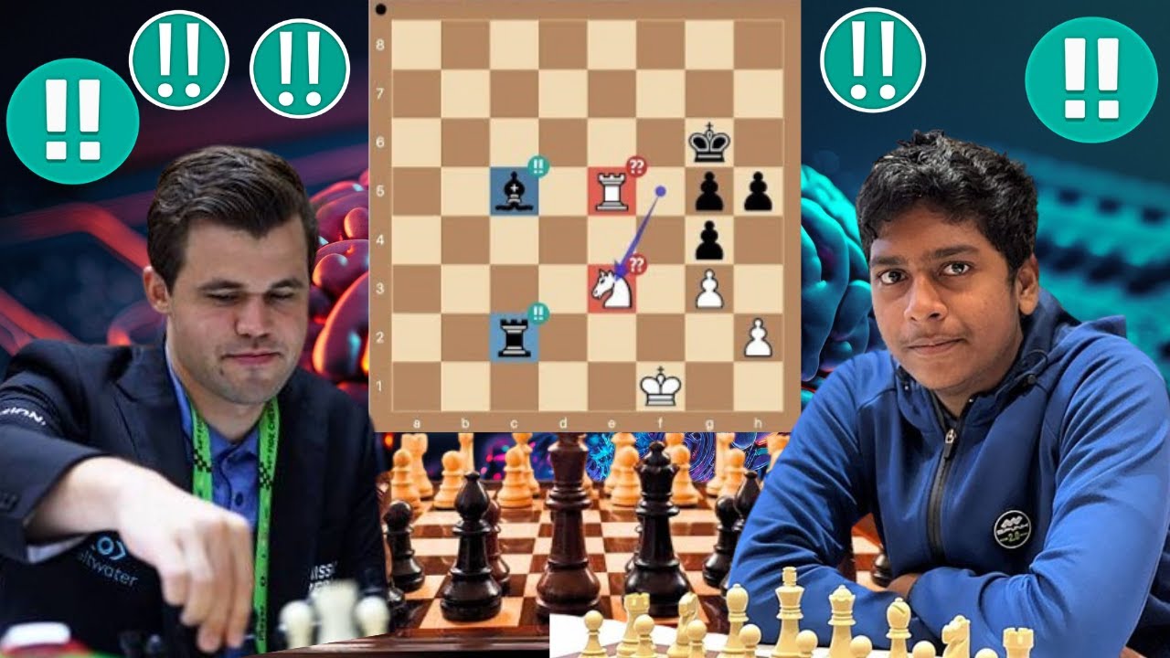 The Most Highlight chess Game: 01 By Magnus Carlsen vs pranav v - YouTube