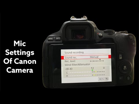 Mic Settings in Canon Camera || DSLR Camera || Canon 250D || Video ...