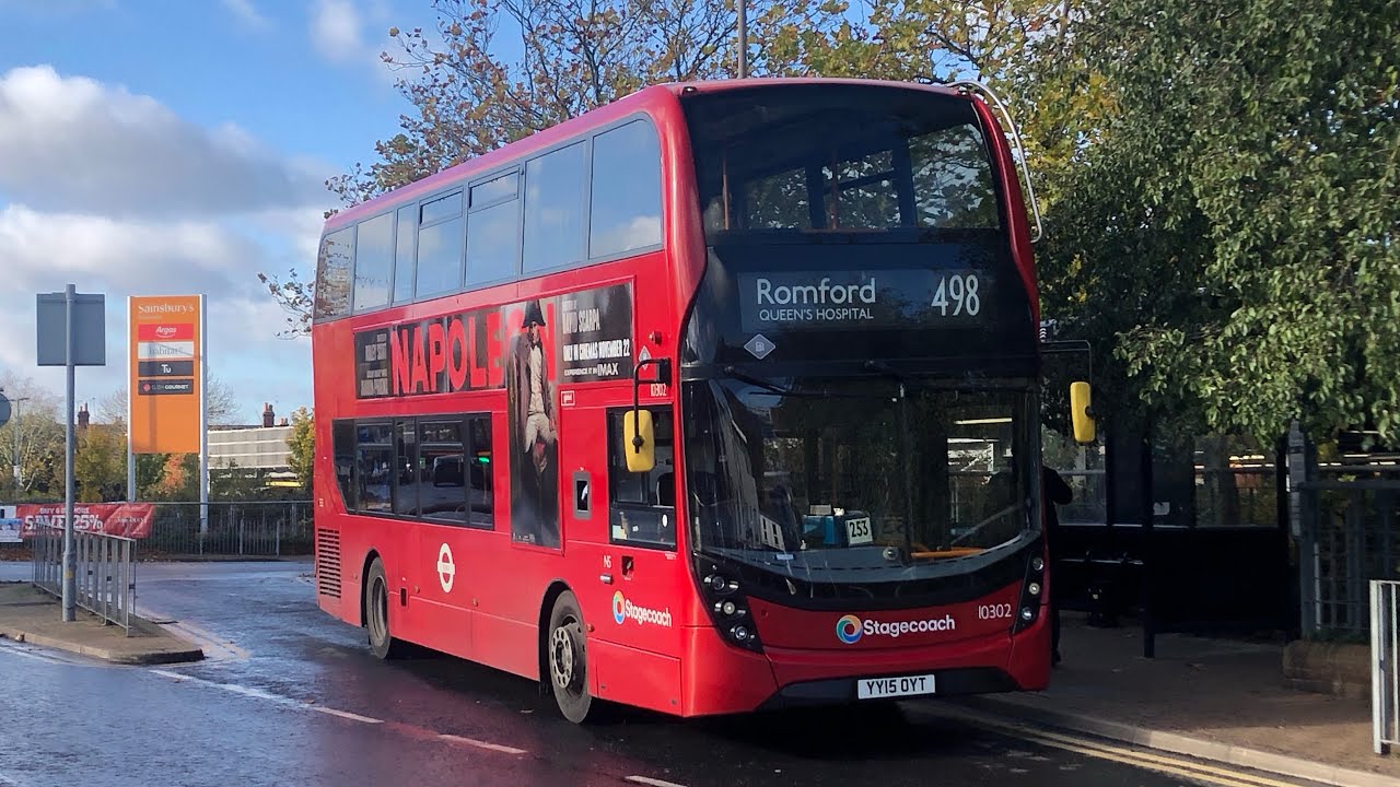 FRV. Stagecoach Route 498 : Romford, Queen’s Hospital - Brentwood ...