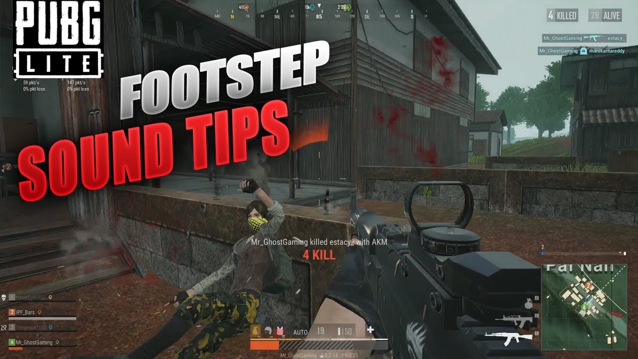 How to increase Footstep sound in PUBG LITE Tips - YouTube