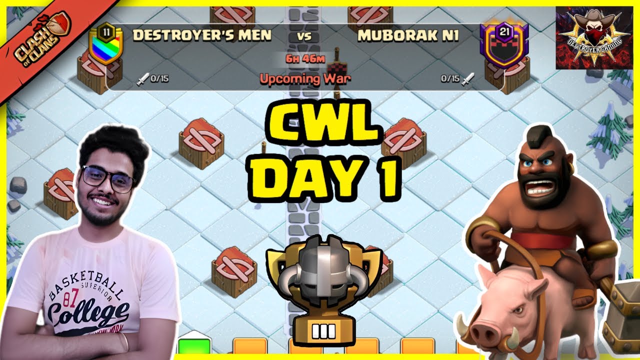 🔴COC LIVE |💥CWL Live Hits Can We Win Master League Day 1, CWL bases💥 ...