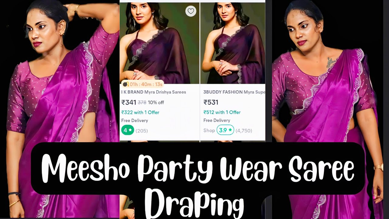 💜"Saree Draping💜this Meesho saree—simple, elegant& budget-friendly ...