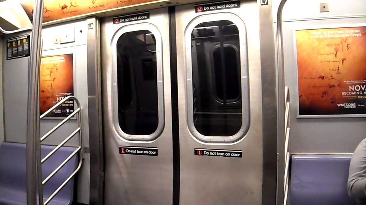 Riding in R143 8191 (L) train from Wilson Avenue to Bushwick Avenue ...