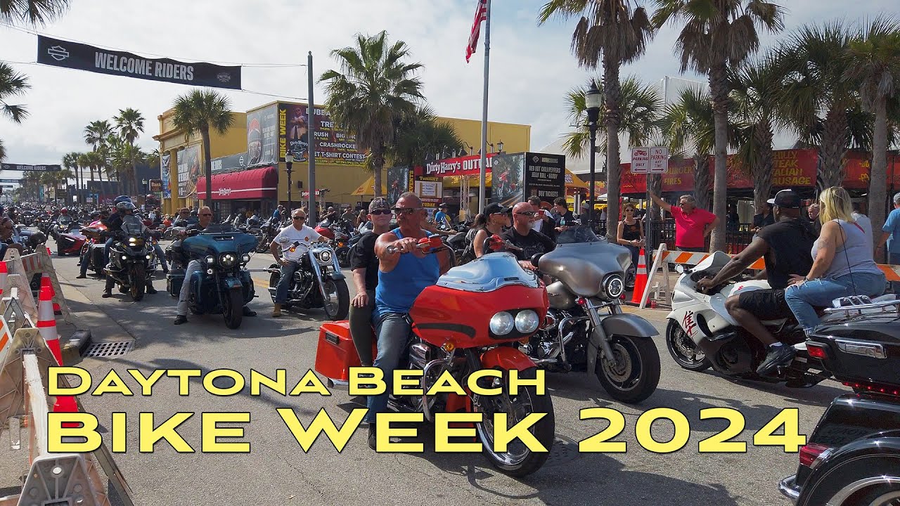 [4K] Daytona Beach Bike Week 2024 | Walk on famous Main Street | Wild ...