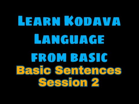 Learn kodava Language basic sentences. Coorgi language learn from basic ...