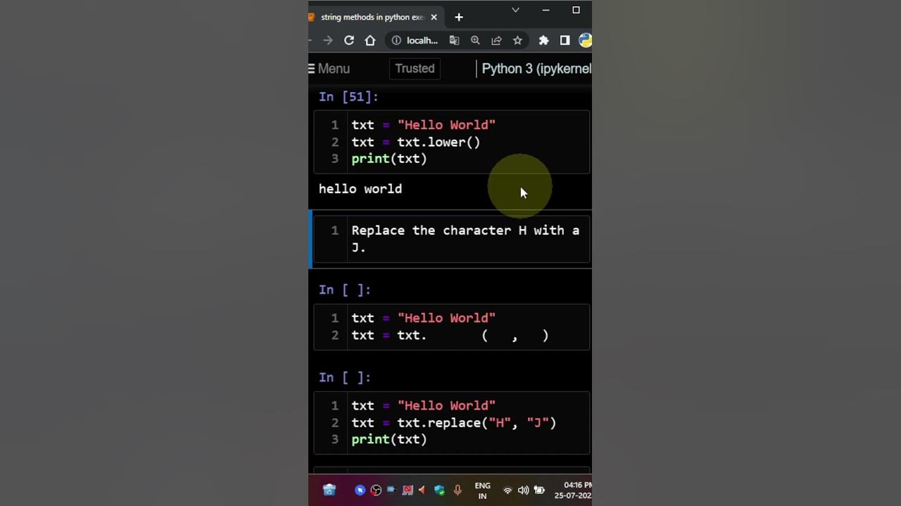 string exercises python tamil #python #shorts - YouTube