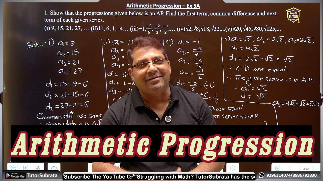 Step-by-Step Arithmetic Progression | Progression Perfection - YouTube
