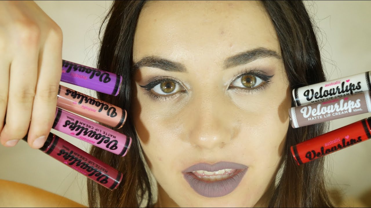Australis Velourlips Matte Liquid Lipstick | SWATCH DEMO REVIEW - YouTube