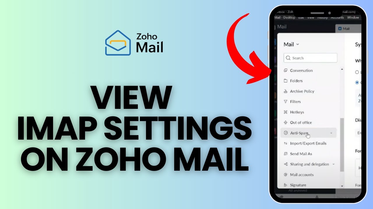 How to View IMAP Settings on Zoho Mail 2024? - YouTube