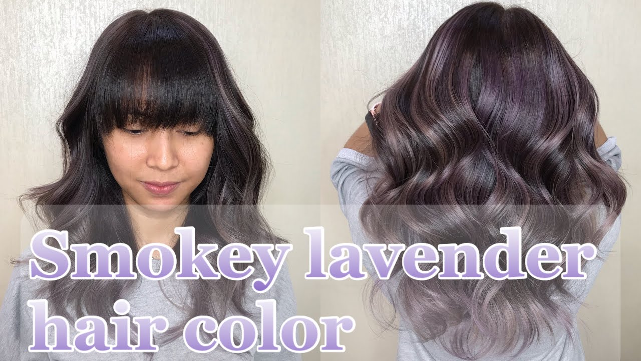 Smokey lavender hair color - YouTube
