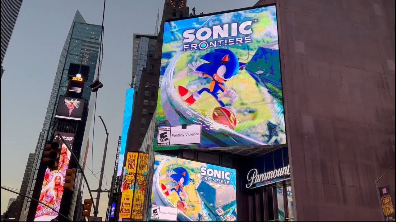 Sonic Frontiers Ads in Times Square (2022) - YouTube