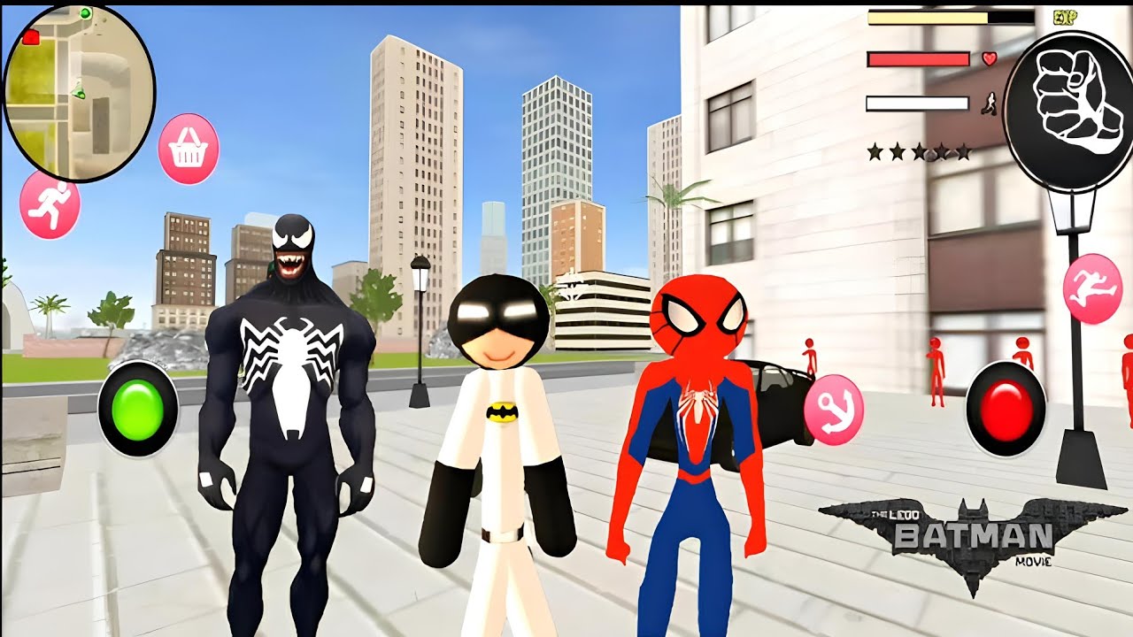 Batman Stickman Game Batman Spider Killed Police Crime Mafia City Part ...