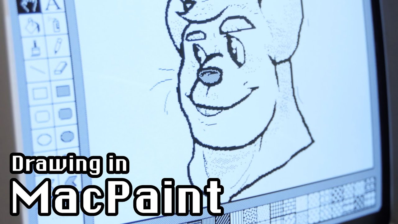Drawing in the original MacPaint | Drawing in MacPaint #1 - YouTube