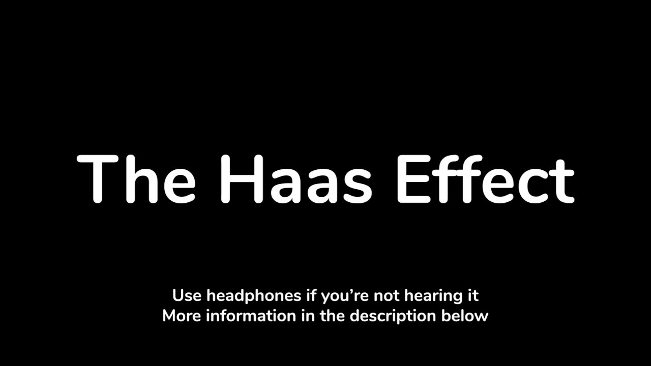 The Haas Effect - Audio Tips & Tricks - YouTube
