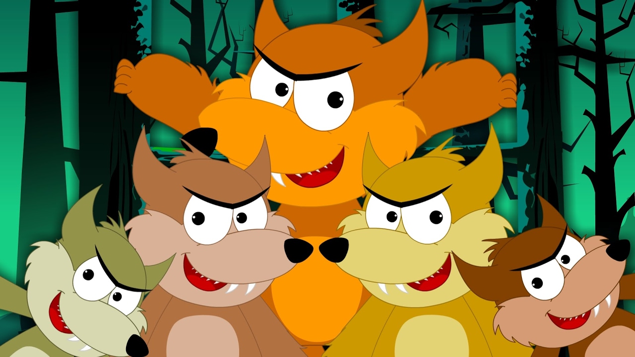 Five Big Werewolves | Scary Nursery Rhymes For Kids | Baby Songs For ...