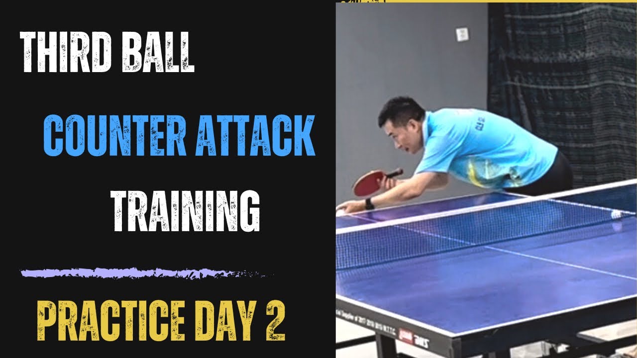 Practice Forehand Counter Loop after a light long serve in Table Tennis ...
