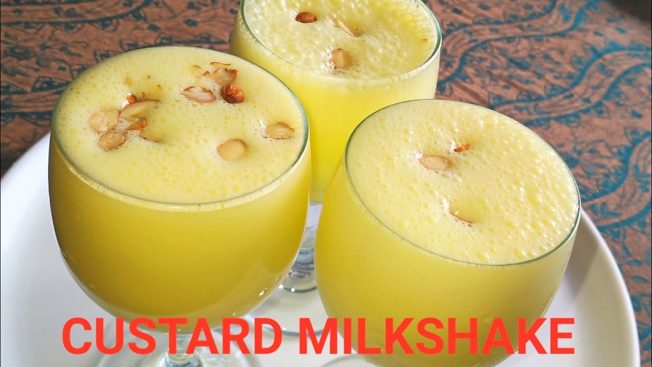 New Custard Milkshake 2 | custard recipe| custard juice | cook with ...