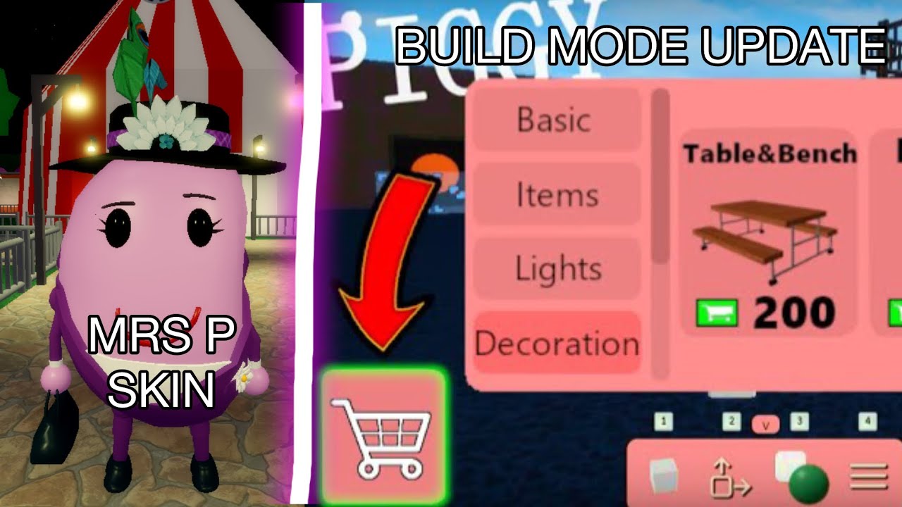 Piggy🐷//mrs P skin//build mode update - YouTube