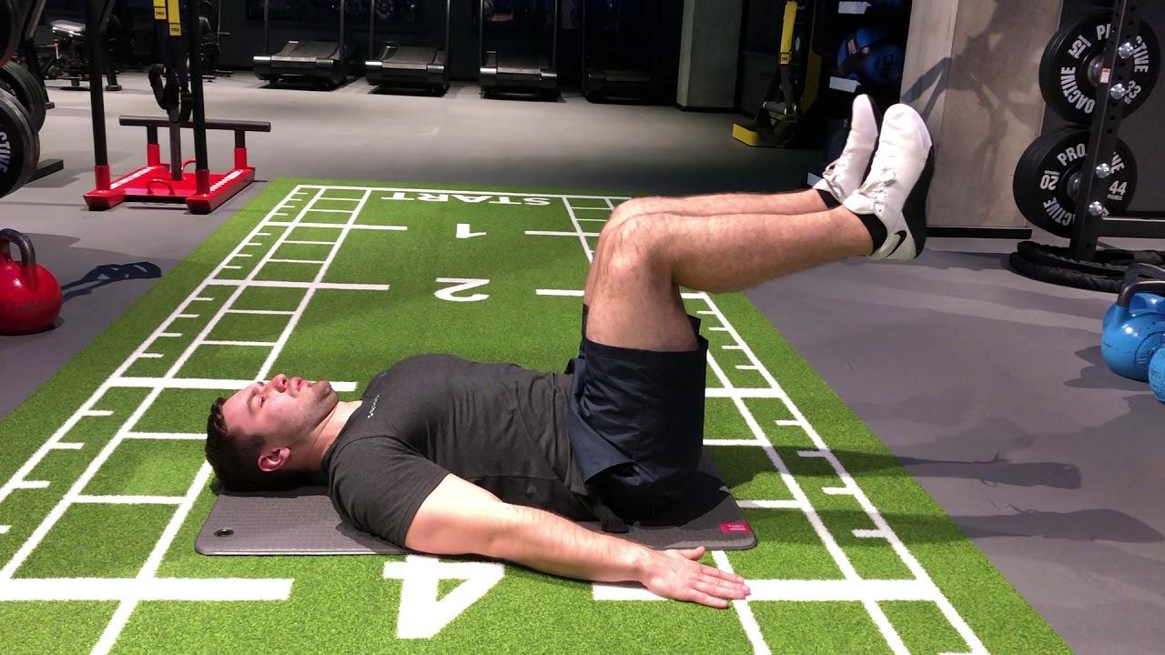 Lying single leg extension - YouTube