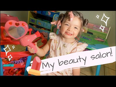 Beauty salon pretend play! - YouTube