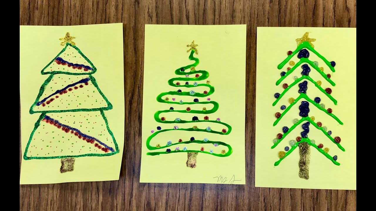 Glitter Glue Christmas Tree - YouTube