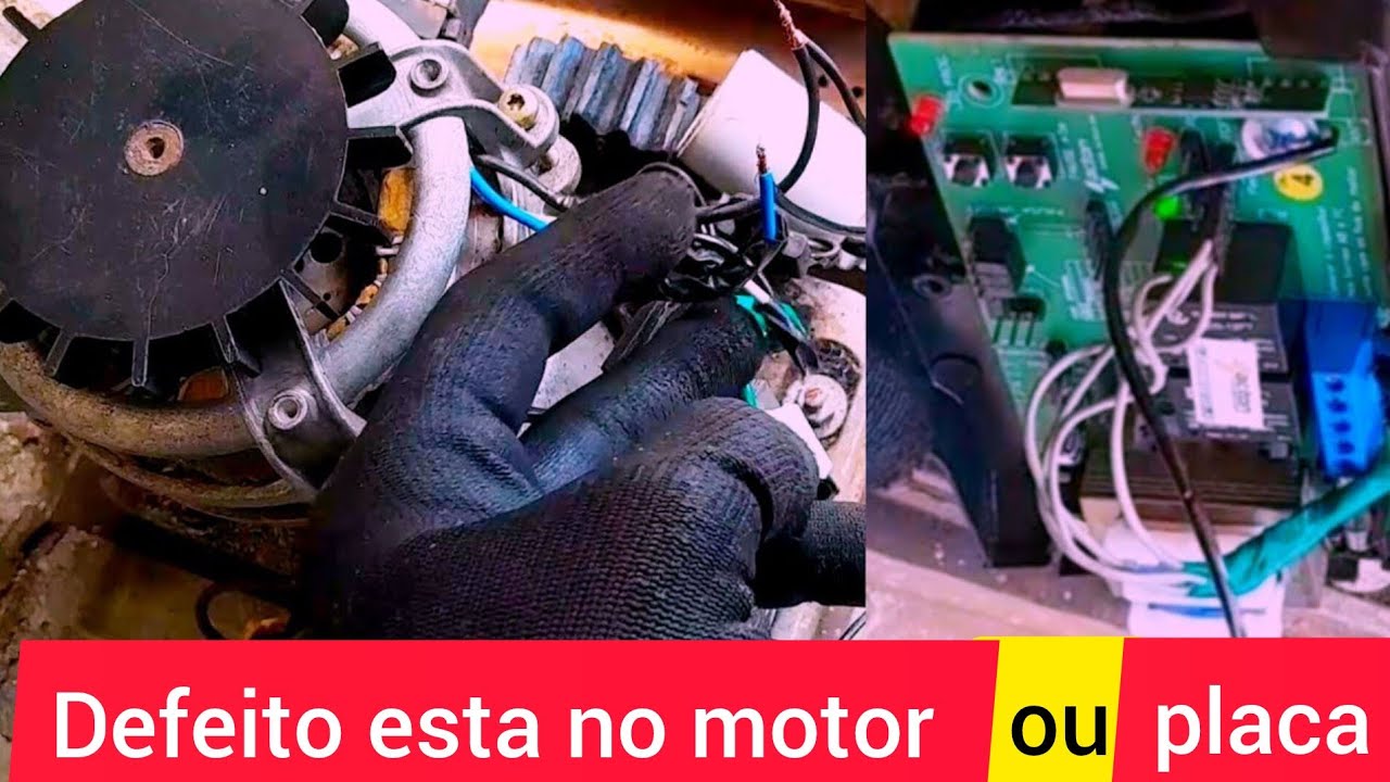 Como sabe se o defeito esta na placa ou no motor do seu portão ...