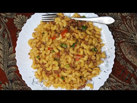 Qeema macoroni recipe|qeema macoroni ki recipe | [Amna cuisine] - YouTube
