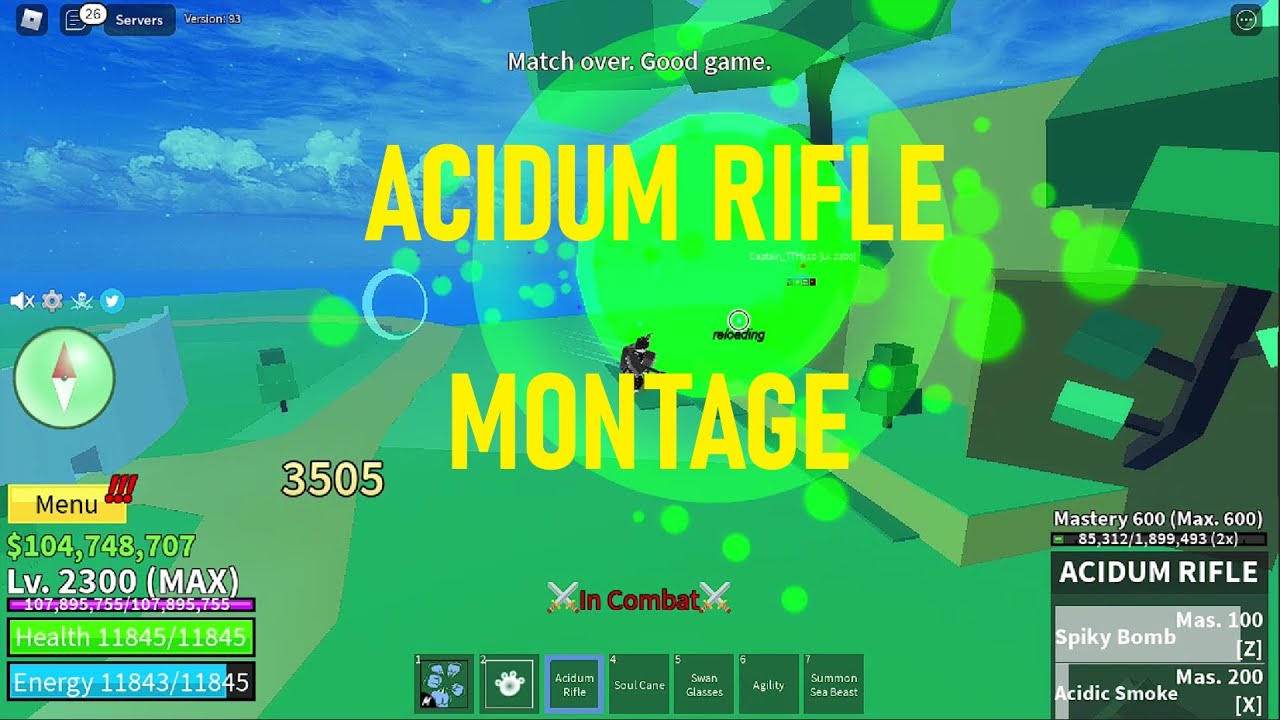『Acidum Rifle』Highlights Montage | Blox Fruits | Update 17 | GL Roblox ...