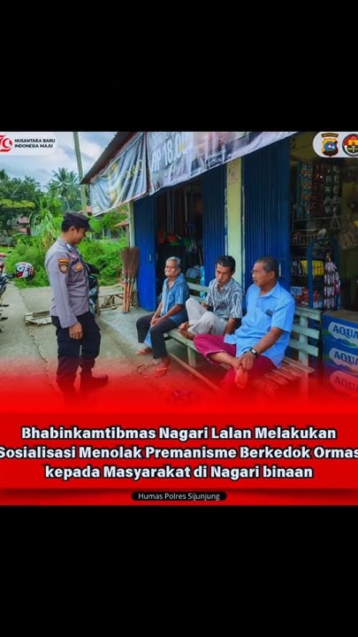 Bhabinkamtibmas Nagari Lalan Melakukan Sosialisasi Menolak Premanisme Berkedok Ormas - YouTube