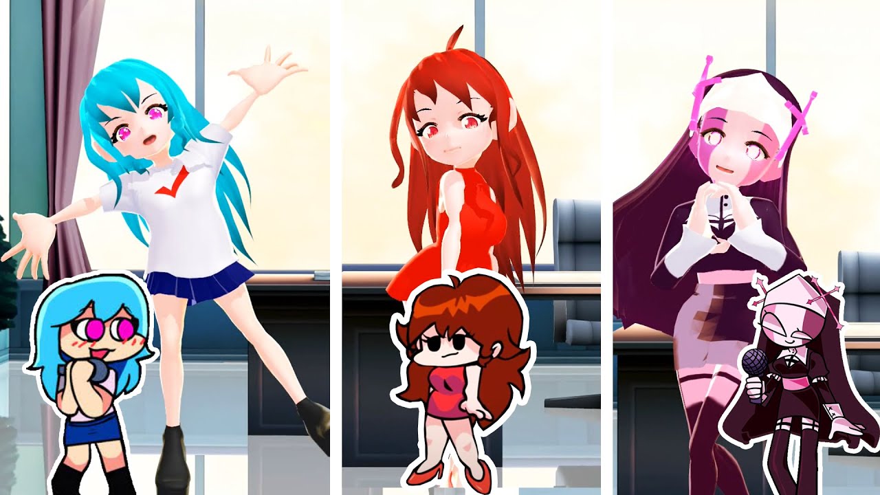 Chika Dance - But Girlfriend, Sky and Sarvente - [FNF Mod] Remix songs ...