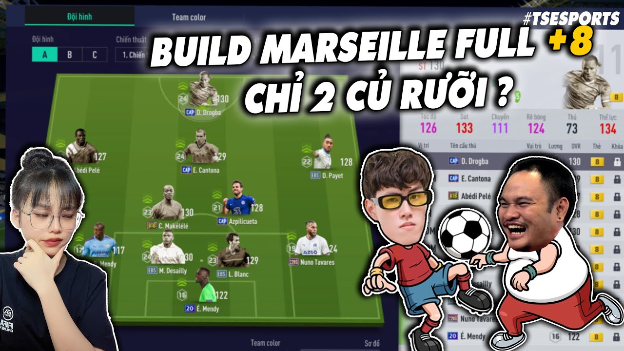 TEAM MARSEILLE +8 CHI PHÍ 2 CỦ RƯỠI GẠ KÈO ANH VINH RÂU ??? - YouTube