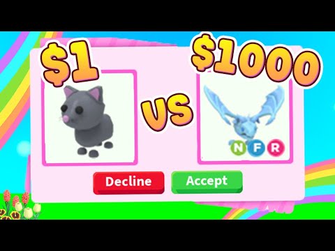 $1 VS $1000 DOLLAR PET TRADING in Roblox Adopt Me! - YouTube
