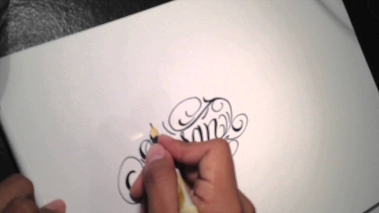 Some Lettering 'Susan' Cursive - YouTube