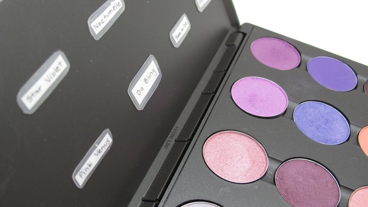 How to label your makeup palettes: DIY Makeup Palette Labels - YouTube