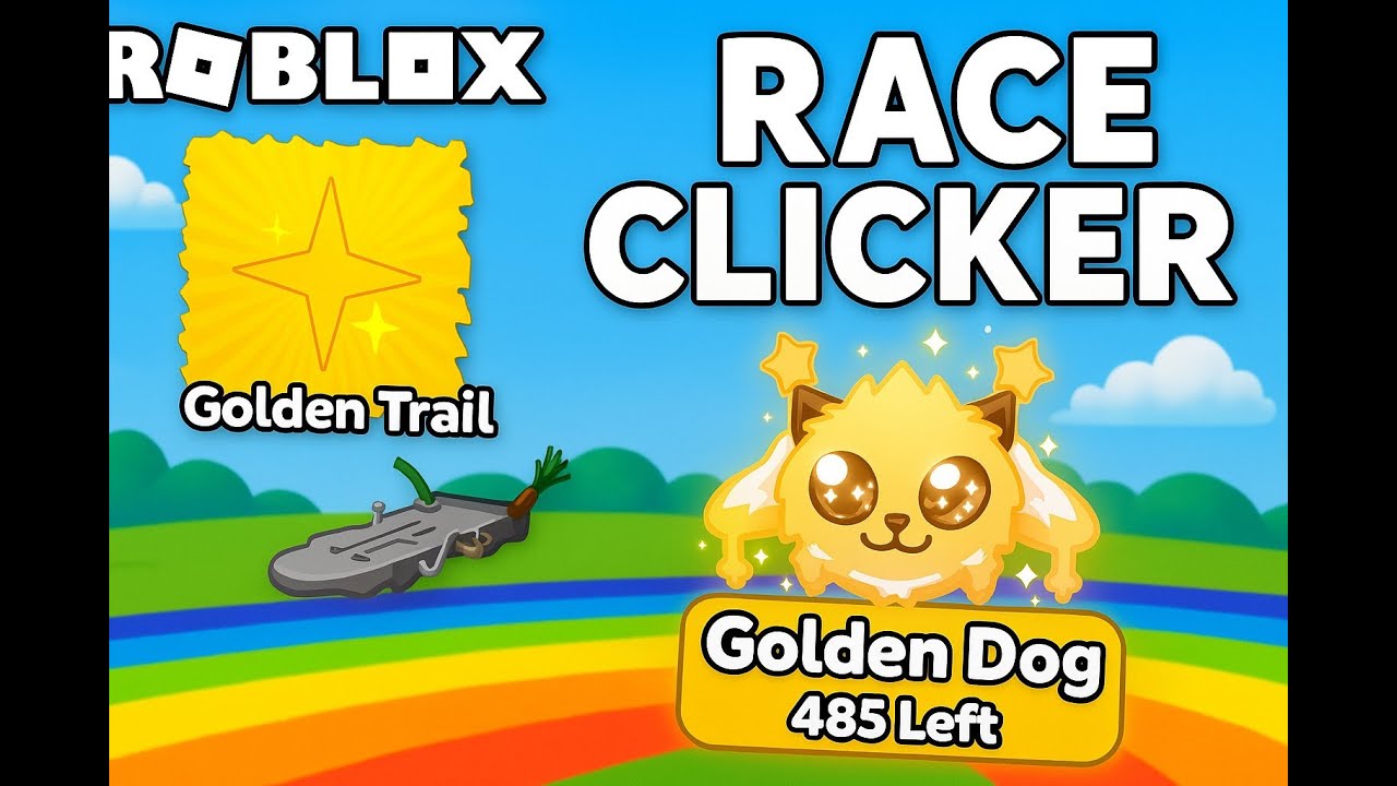 "NEW UPDATE! 🔥 Golden Dog & Trail in Race Clicker! 🏁🐶 | Roblox" - YouTube