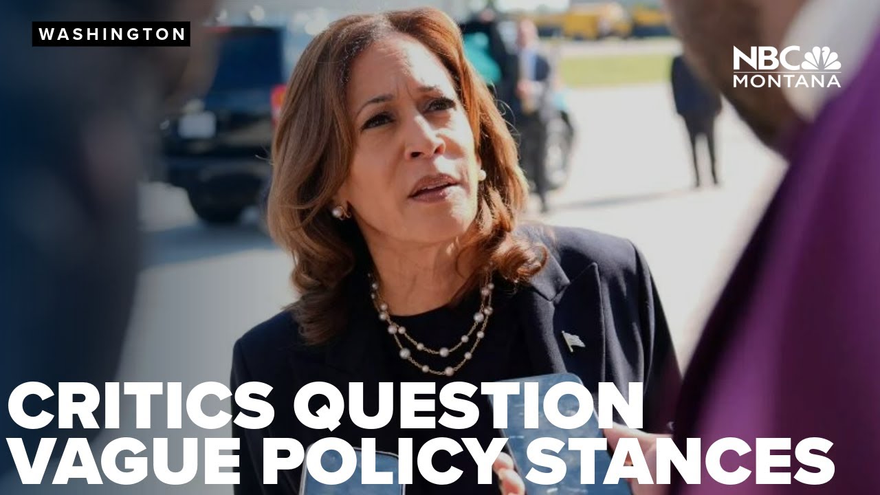 Critics begin to question Kamala Harris' vague stance on policy amid ...