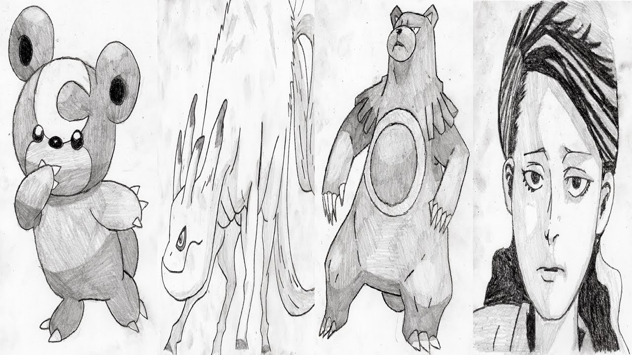 Drawing Session 155: Teddiursa, Kokou, Ursaring, & Oito Hui Guo Rou ...